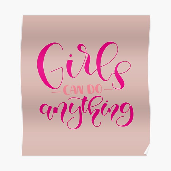 "Preppy Room Decor - Girls Can Do Anything Quote Art for Girls Preppy ...