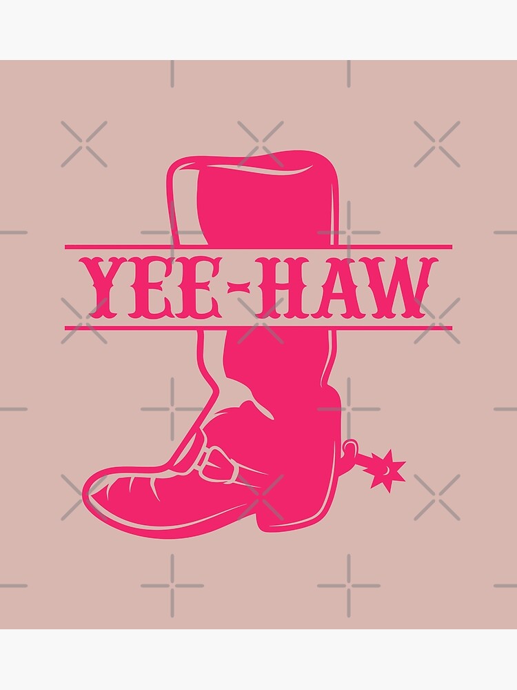 "Preppy Room Decor - Yee Haw in Cowboy Boot Monogram Art for Girls ...