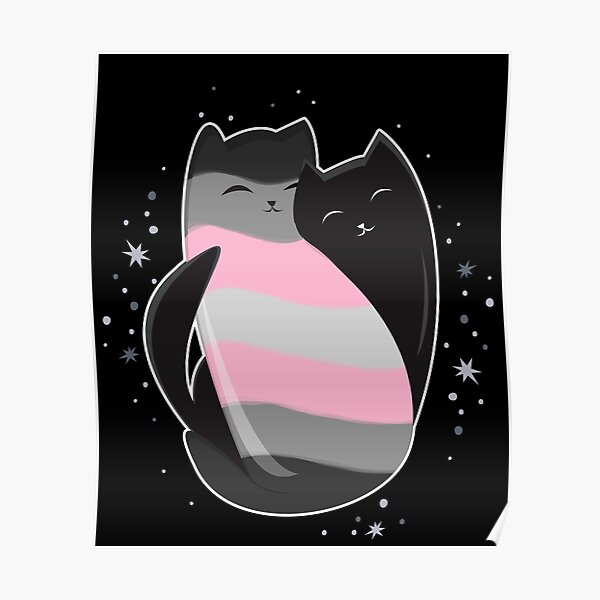 Demigirl Cat Lgbt Pride Flag Poster For Sale By Psitta Redbubble