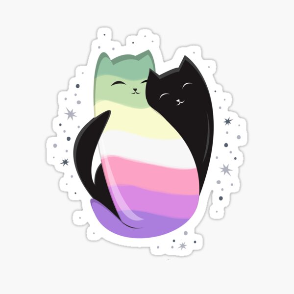 "Genderfae Cat LGBT Pride Flag" Sticker for Sale by Psitta | Redbubble