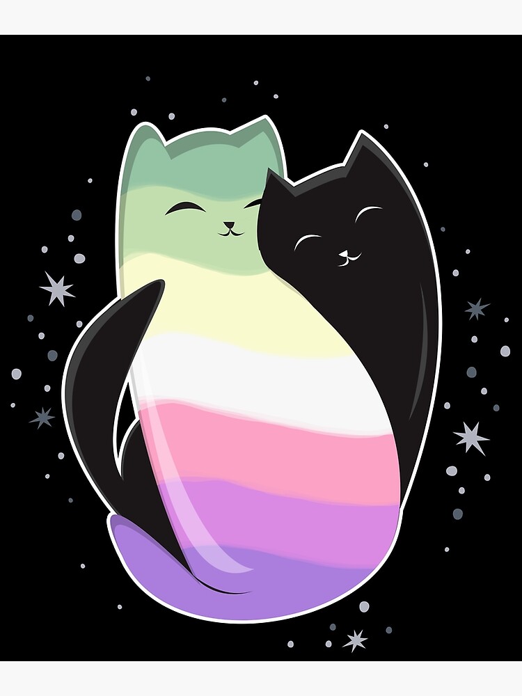 "Genderfae Cat LGBT Pride Flag" Poster for Sale by Psitta | Redbubble