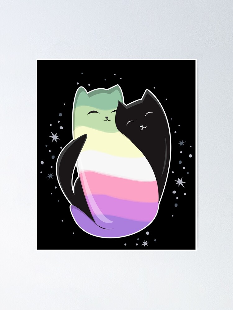 "Genderfae Cat LGBT Pride Flag" Poster for Sale by Psitta | Redbubble