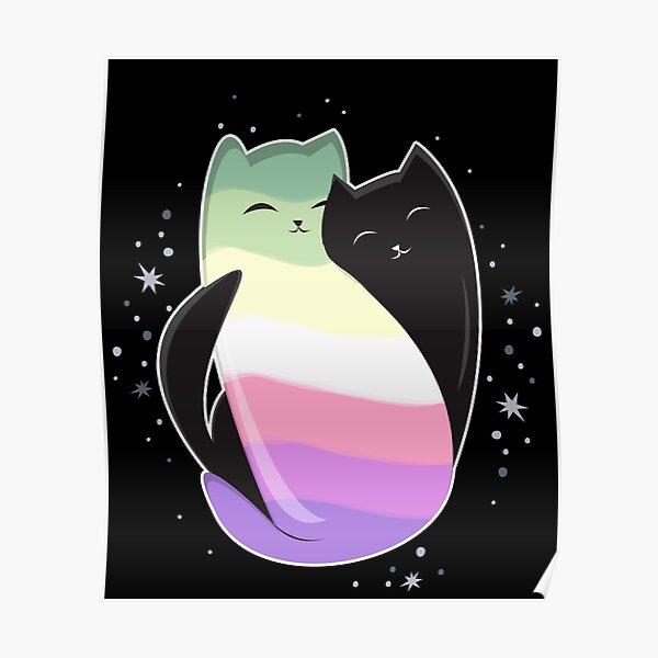 "Genderfae Cat LGBT Pride Flag" Poster for Sale by Psitta | Redbubble