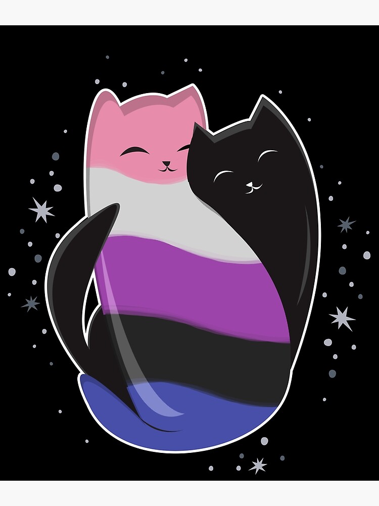 Genderfluid Cat Lgbt Pride Flag Poster For Sale By Psitta Redbubble