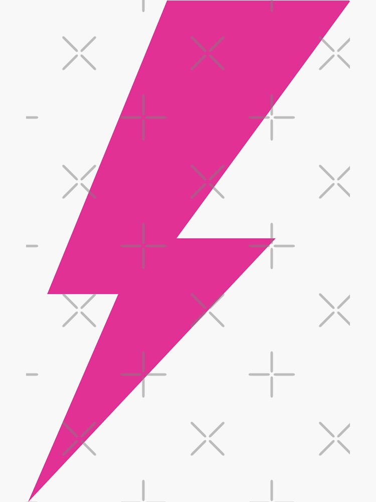 "Preppy Room Decor - Pink Lightning bolt of lightning icon for Girls ...