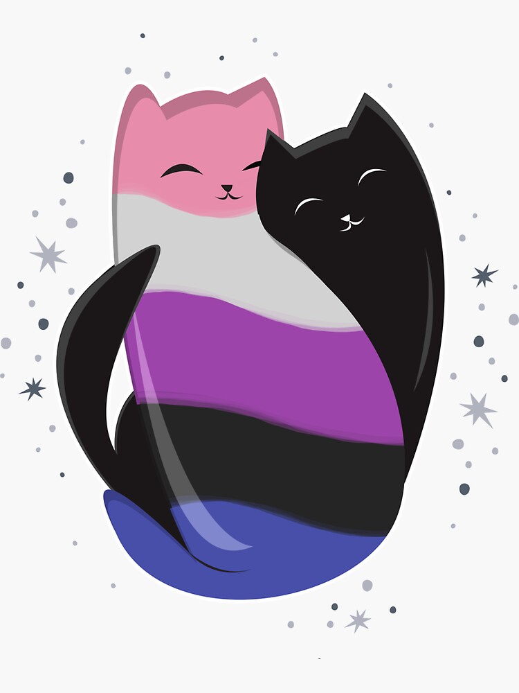 "Genderfluid Cat LGBT Pride Flag" Sticker for Sale by Psitta | Redbubble