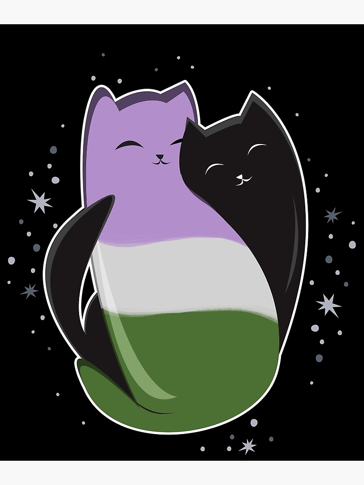 "Genderqueer Cat LGBT Pride Flag" Poster for Sale by Psitta | Redbubble