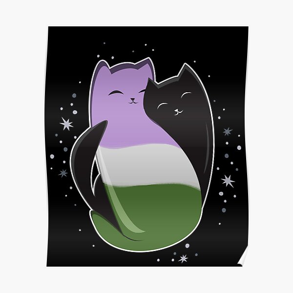 "Genderqueer Cat LGBT Pride Flag" Poster for Sale by Psitta | Redbubble
