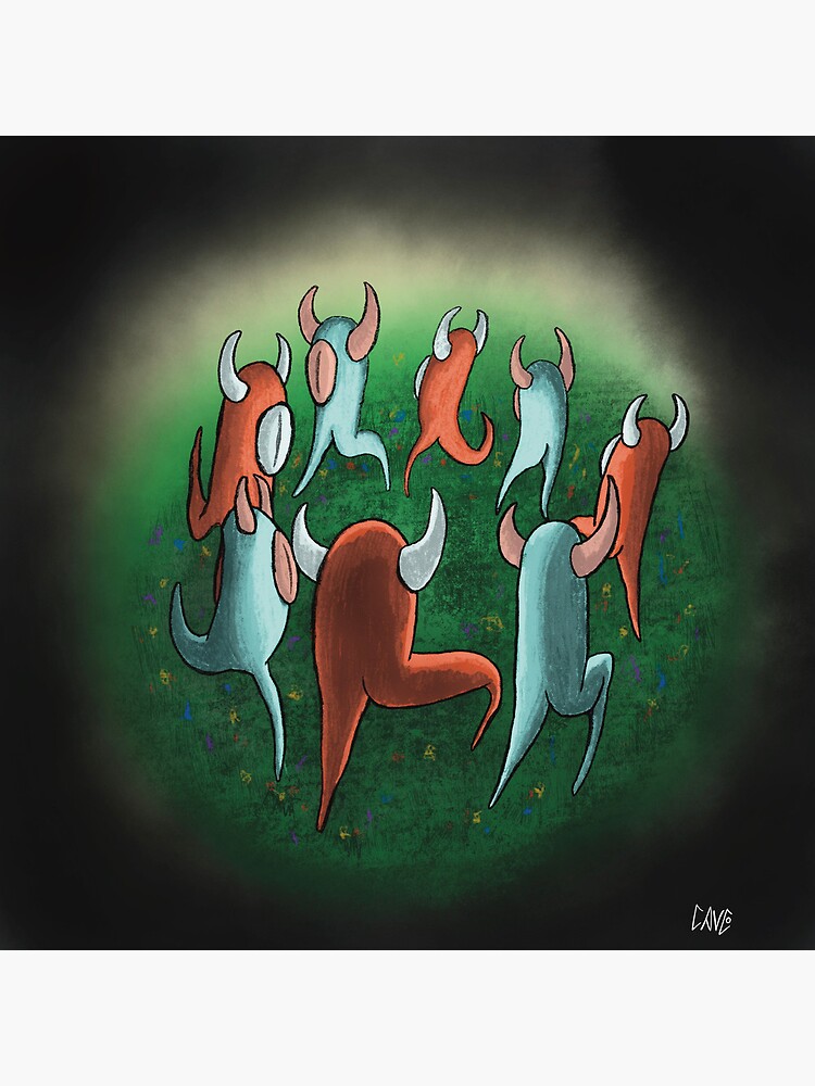 "Dancing with the demons" Poster for Sale by Cave-6 | Redbubble