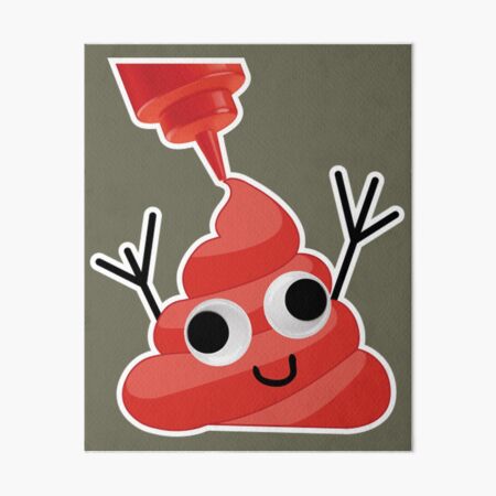"Ketchup Poop Emoji" Art Board Print for Sale by RobynKelby82 | Redbubble