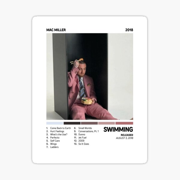 "Minimalist Albums Swimming Mac Classic Poster" Sticker for Sale by ...