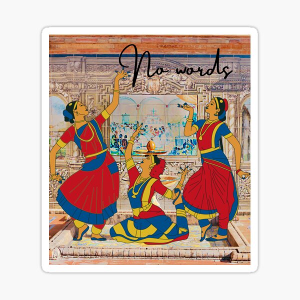 "Classic Indian Dance T.shirt " Sticker for Sale by Ramageethu | Redbubble