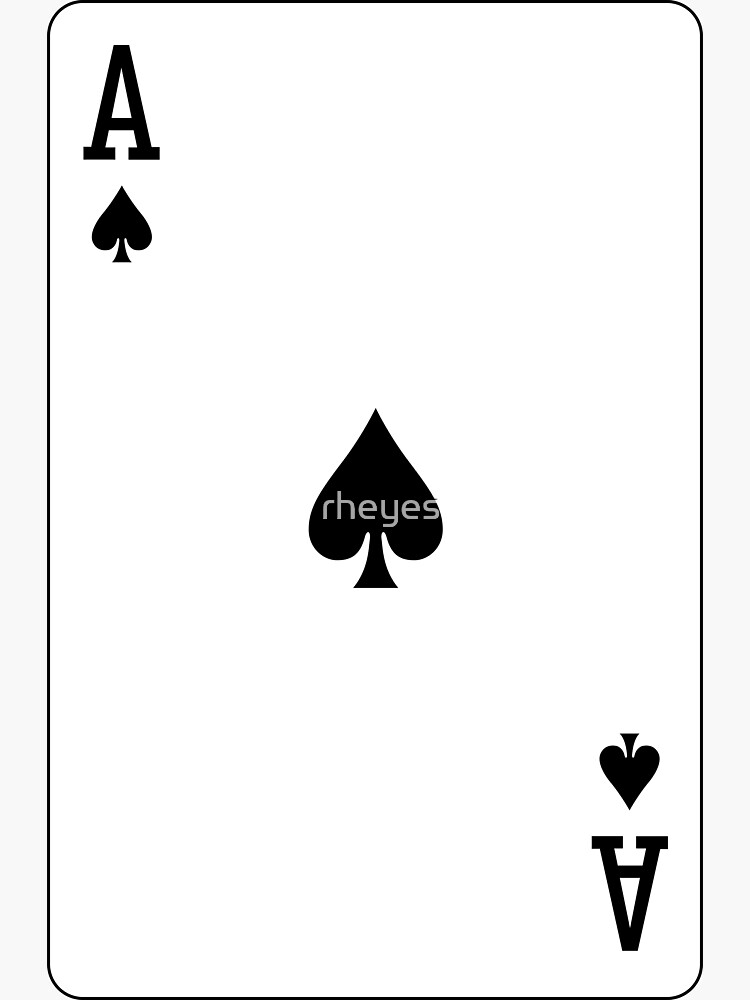 "Ace of Spades " Sticker for Sale by Richard Heyes | Redbubble