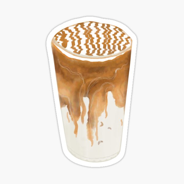 "Iced Caramel Latte - Caramel Latte Ice Coffee" Sticker for Sale by ...