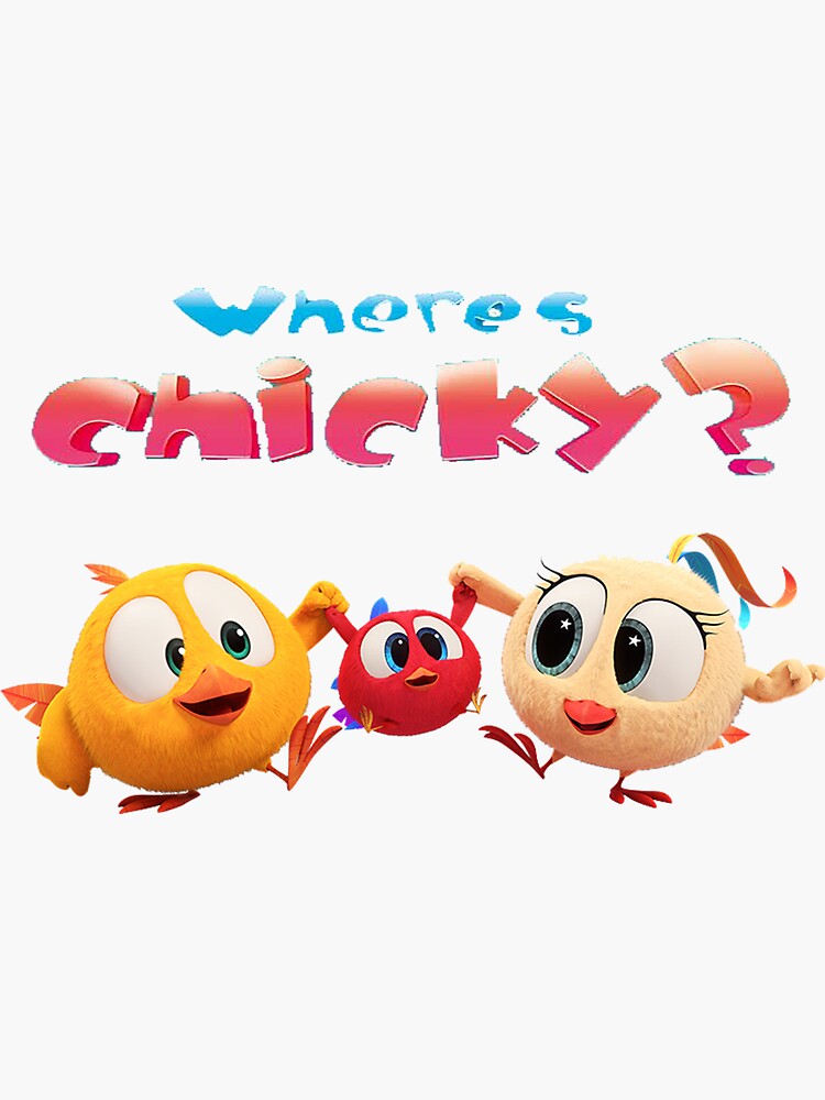 "where's chicky" Sticker for Sale by Par-kids | Redbubble
