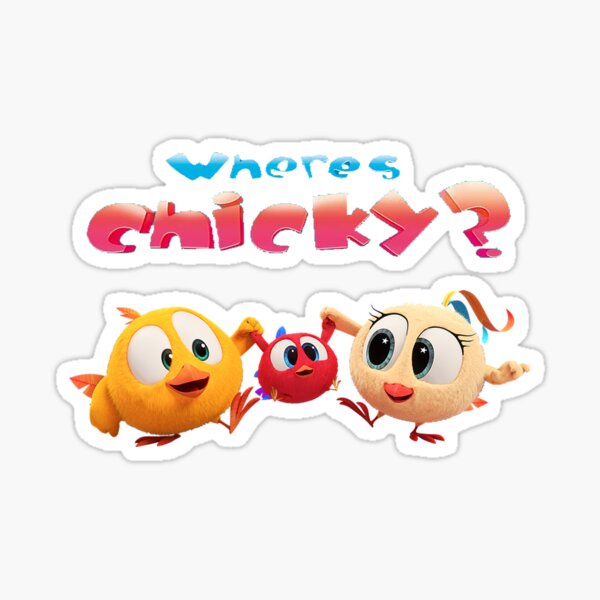 "where's chicky" Sticker for Sale by Par-kids | Redbubble