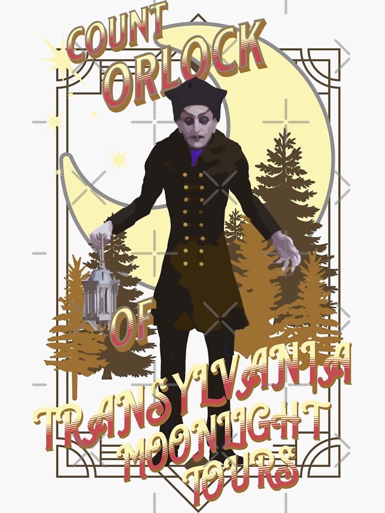 "COUNT ORLOCK" Sticker for Sale by esk-pop-art | Redbubble