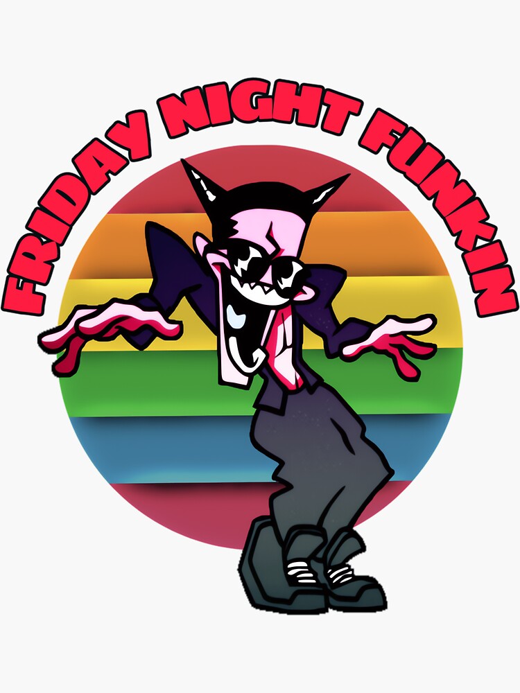 "Friday Night Funkin the best characters happy and funny fnf " Sticker ...