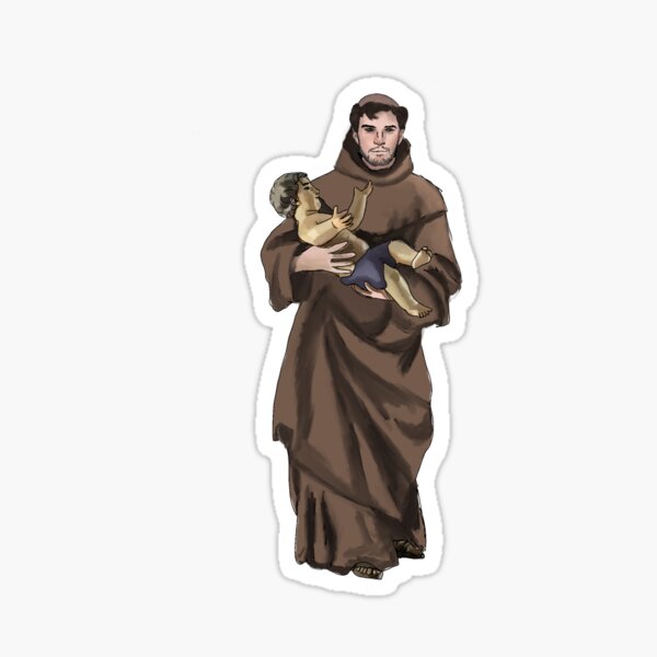 "Saint Anthony of Padua" Sticker for Sale by HappyRandomArt | Redbubble