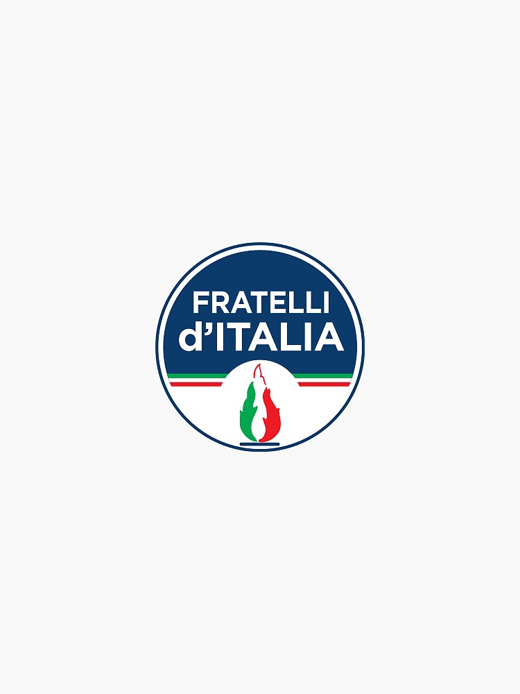 "Fratelli d'Italia logo" Sticker for Sale by LeFrancais- | Redbubble