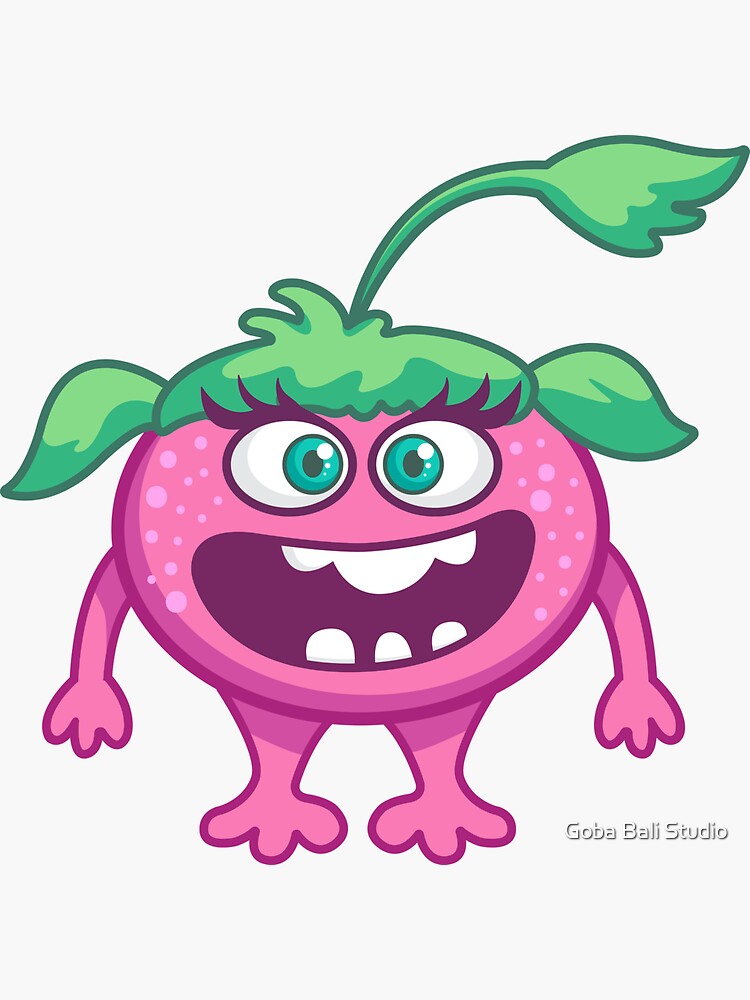 "cute pink monster female" Sticker for Sale by yudabento | Redbubble