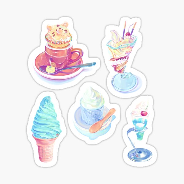 "Colorful Ice Cream Collection" Sticker for Sale by paosesame | Redbubble