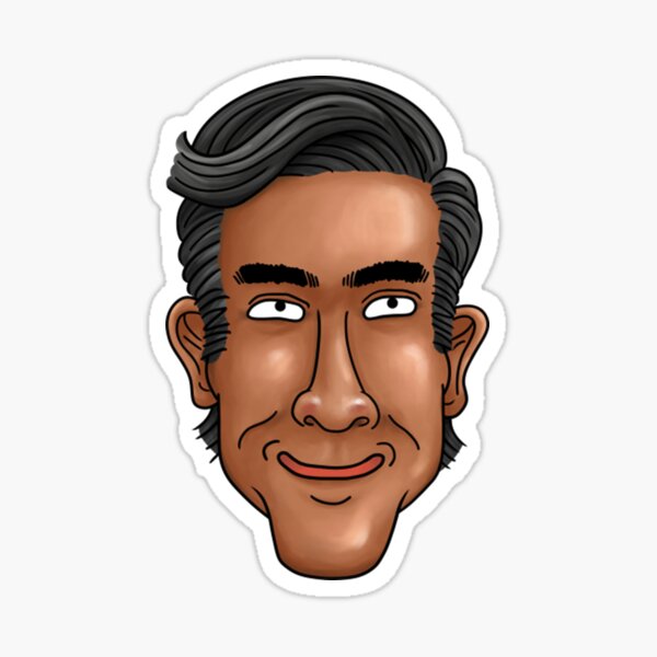 "Rishi Sunak Funny Drawing " Sticker for Sale by osanegulja5 | Redbubble