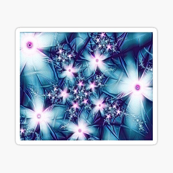 "GLOWING FLOWERS" Sticker for Sale by KatisDesign | Redbubble