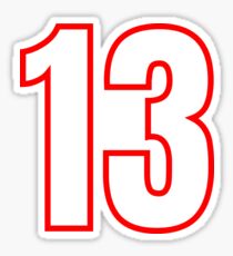 Number 13: Stickers | Redbubble