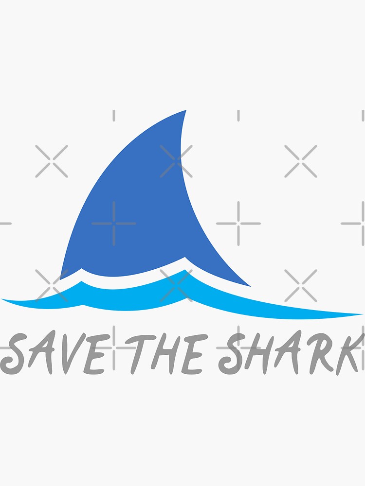 "Save the shark" Sticker for Sale by CorneliusDesign | Redbubble