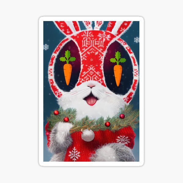 "Bunny from Space" Sticker for Sale by art8085 | Redbubble