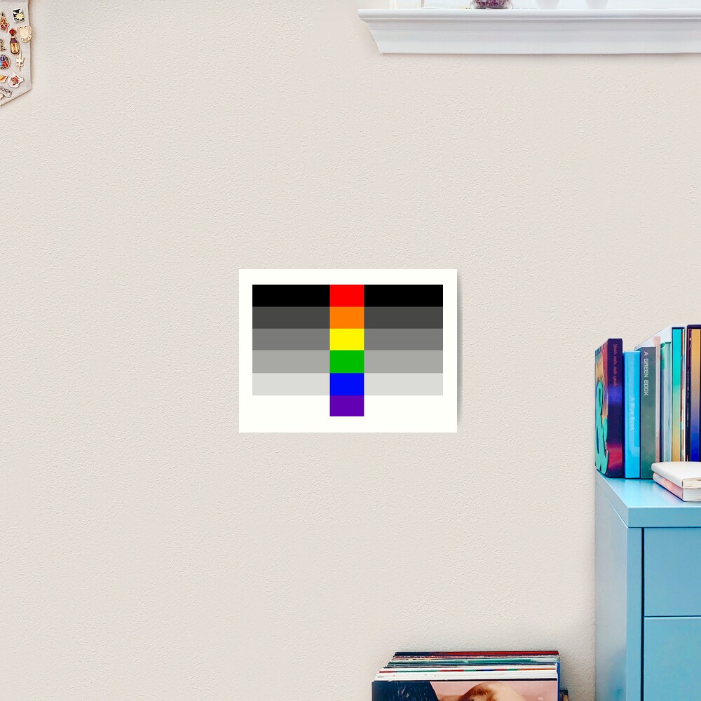 Heteroflexible Pride Flag Art Print By Joyfullyironic Redbubble