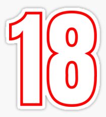 Number 18: Stickers | Redbubble