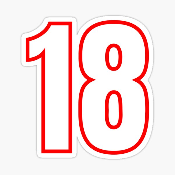 Number 18 Stickers | Redbubble