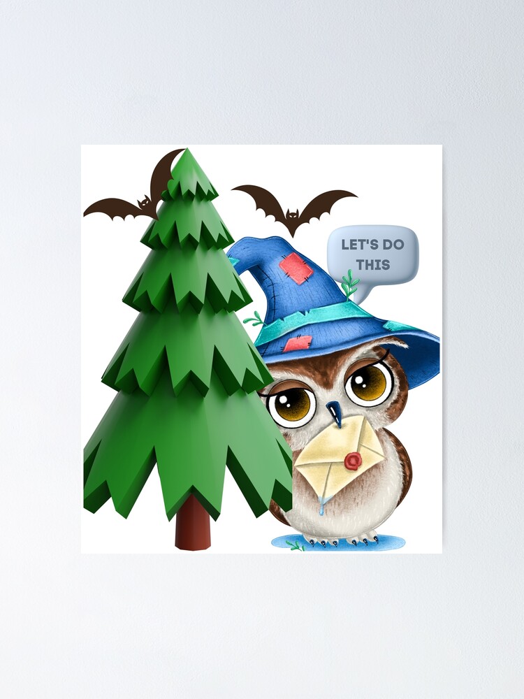 "An Owl and Tree in 3D" Poster for Sale by Arrow60 | Redbubble