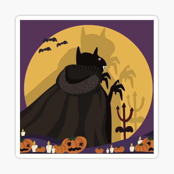 "The Halloween theme with creepy bats" Sticker for Sale by PattiiPraww ...