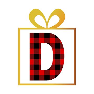 "Christmas Buffalo Plaid Letter D" Sticker for Sale by Anita Strifler ...