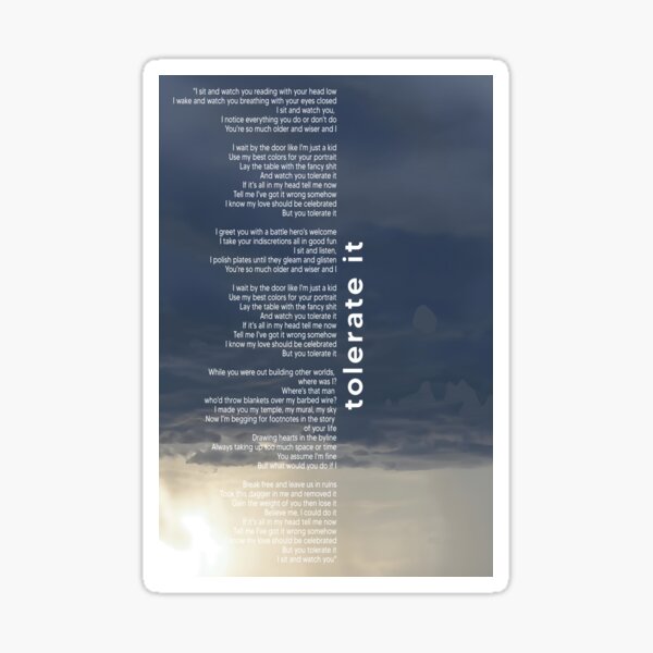 "Tolerate It Taylor Swift Scene" Sticker for Sale by FaitBower | Redbubble