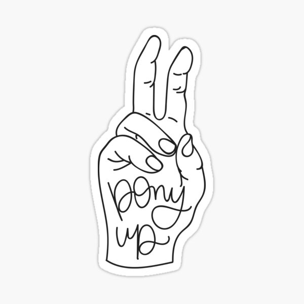 "SMU pony up cursive" Sticker for Sale by lynseystrese | Redbubble