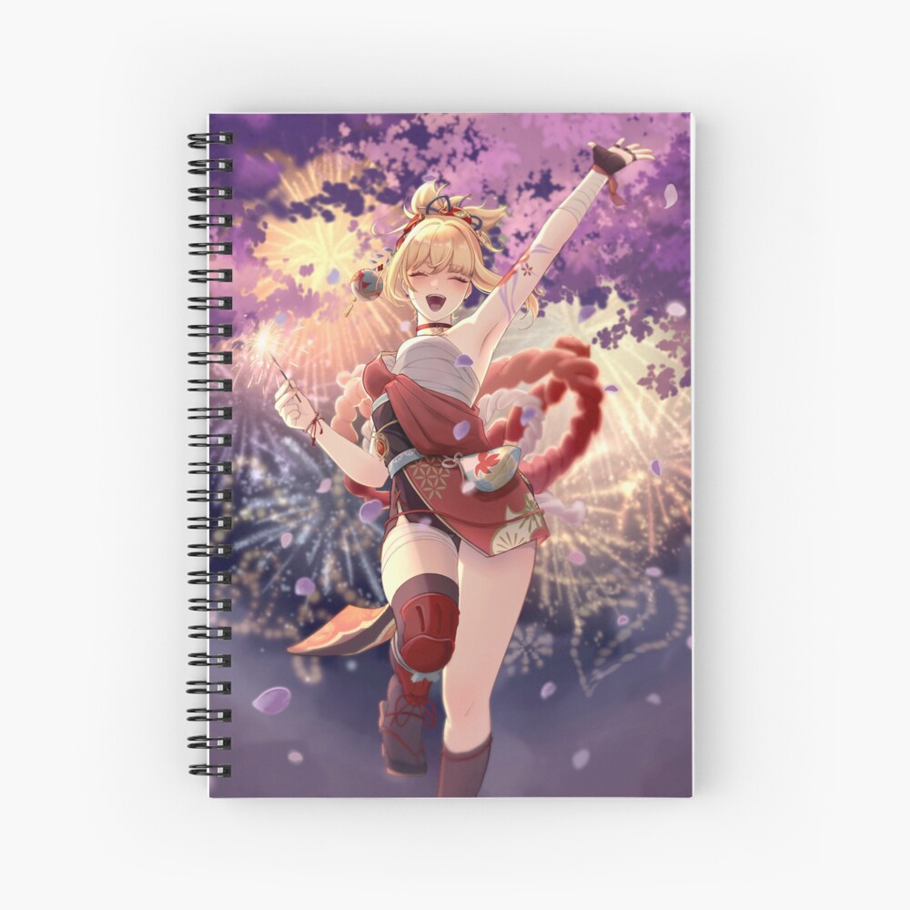 "Fireworks Yoimiya Genshin Impact" Spiral Notebook for Sale by genshinwaifus | Redbubble