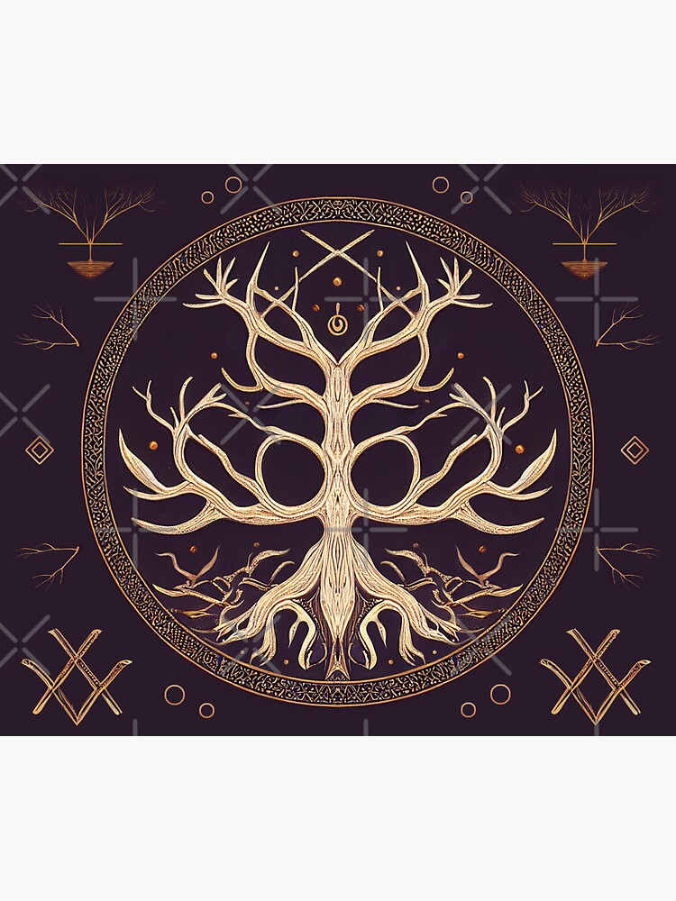 "Yggdrasil Tree, Yggdrasil Oak Tree, Pagan Tree" Sticker for Sale by ...