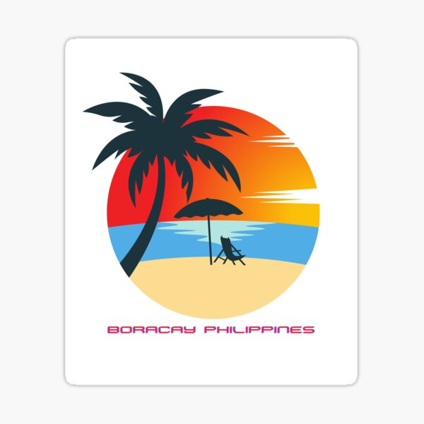 "boracay sunset" Sticker for Sale by NILKO28 | Redbubble