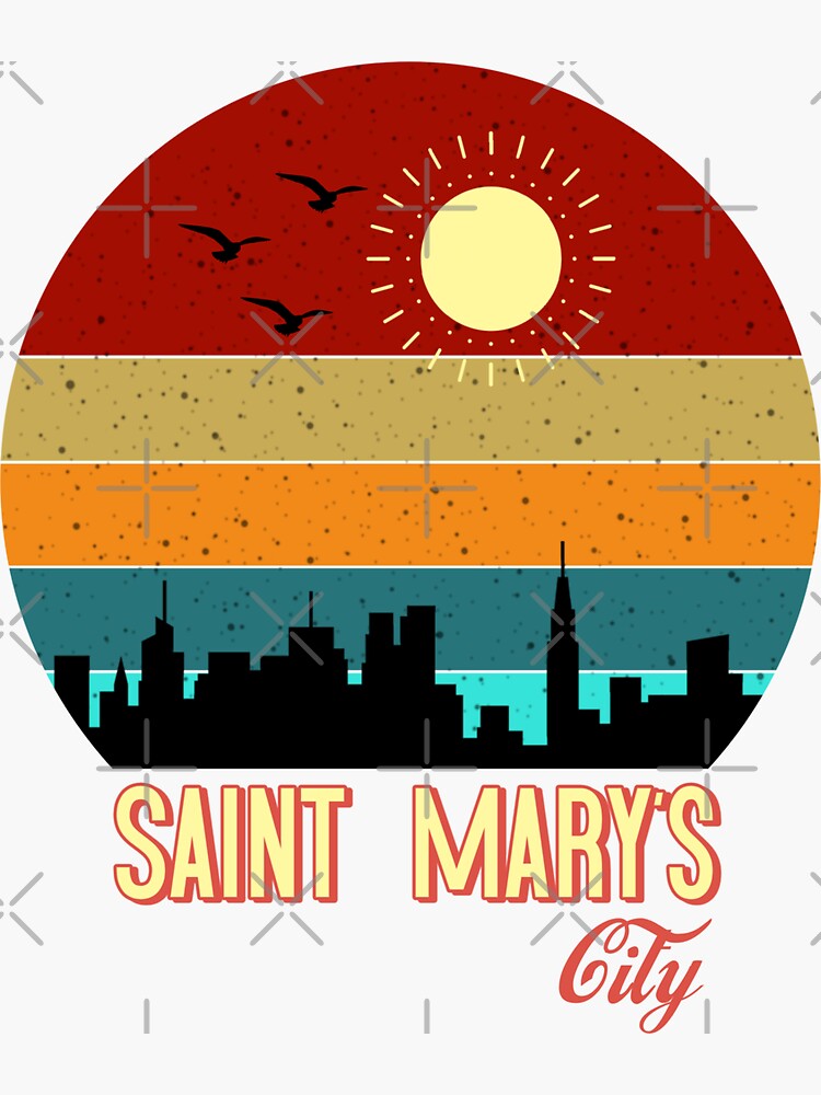 "Retro Vintage Saint Mary's City" Sticker for Sale by DinaDivaRetro ...