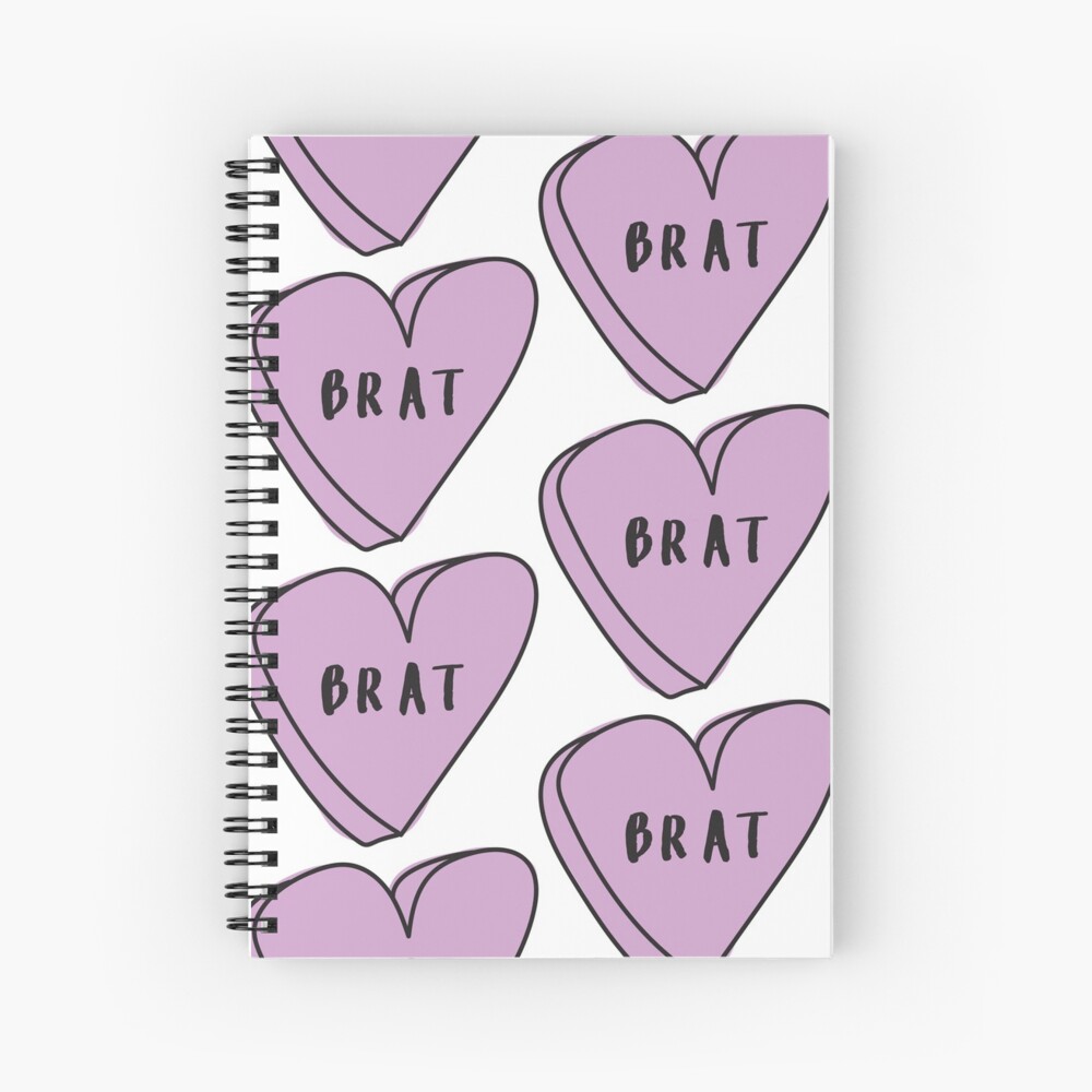 "BRAT Sassy Conversation Heart ♡ Trendy/Hipster/Tumblr Meme" Spiral ...