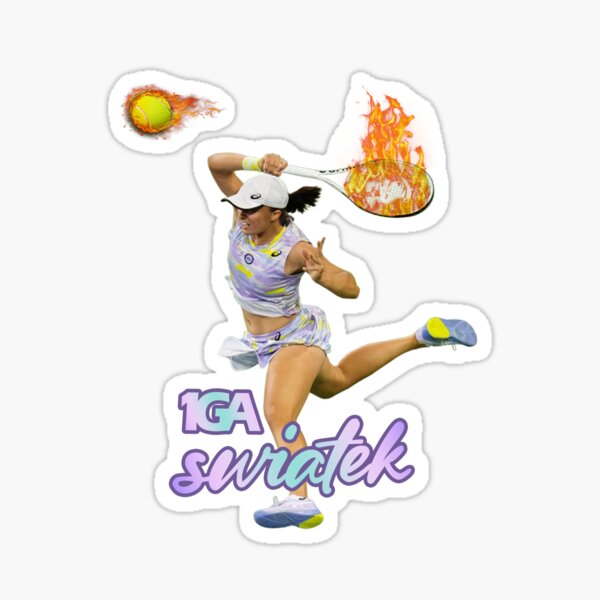 "1ga swiatek on fire " Sticker for Sale by Stagen99 | Redbubble