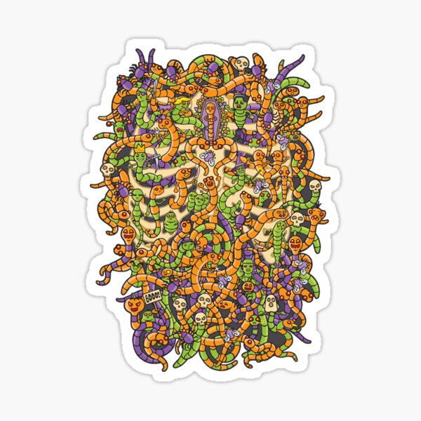"Worms on my body" Sticker by enriquev242 | Redbubble