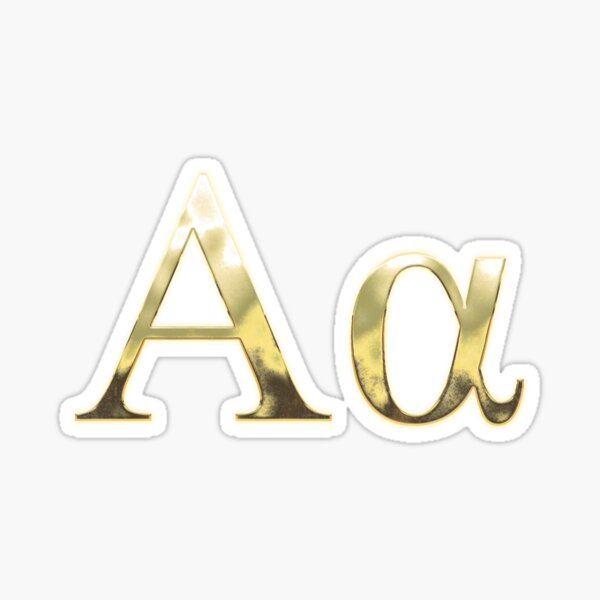 "Alpha - Golden Greek alphabet" Sticker for Sale by MobiusSpot | Redbubble