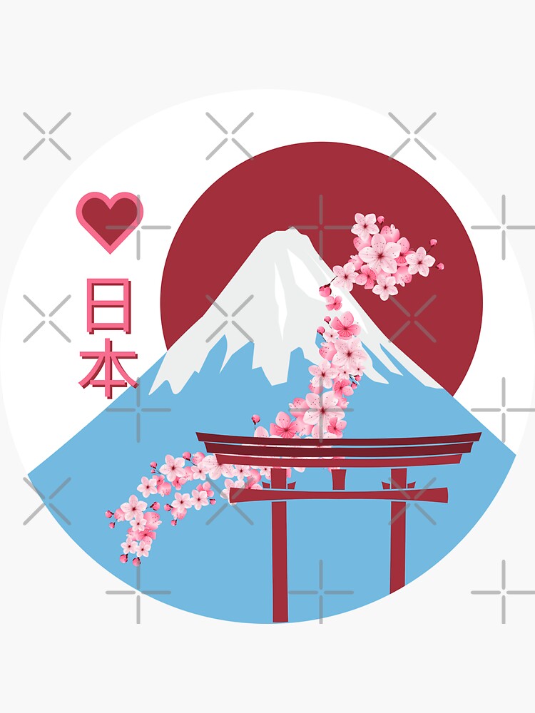 "Heart Japan - Inspired by the love of Japan" Sticker for Sale by ...