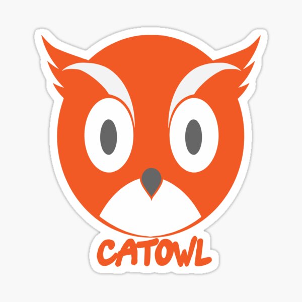 "A Cat And An Owl" Sticker for Sale by kouto | Redbubble