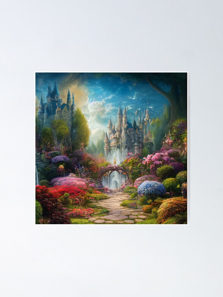 "Magic Kingdom, Fantasyland, Fairy Garden" Poster for Sale by SunDoor ...
